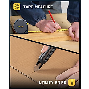 Fanttik S1 NEX Studio Electric Screwdriver Tool Kit, 3 Torque Settings, Max 6N.m, 10 Magnetic Bits, 7 Types Tools, Hex Keys, Spanner, Claw Hammer, Household Tool Kits for Home Repairs, Idea DIY