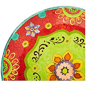 Certified International Tunisian Sunset 9" Dinner Plates, Set of 4, 10.5", Multicolor