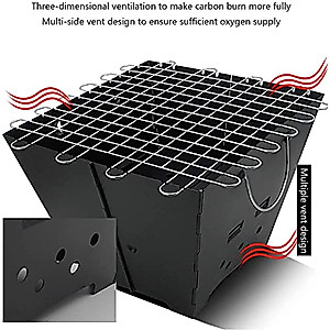 ATAAY Barbecue tool set Outdoor Charcoal Grill, Stainless Steel Barbecue Tool Kits with Square Design Suitable for Outdoor Campers Barbecue Lovers Travel Parks Beaches Wild