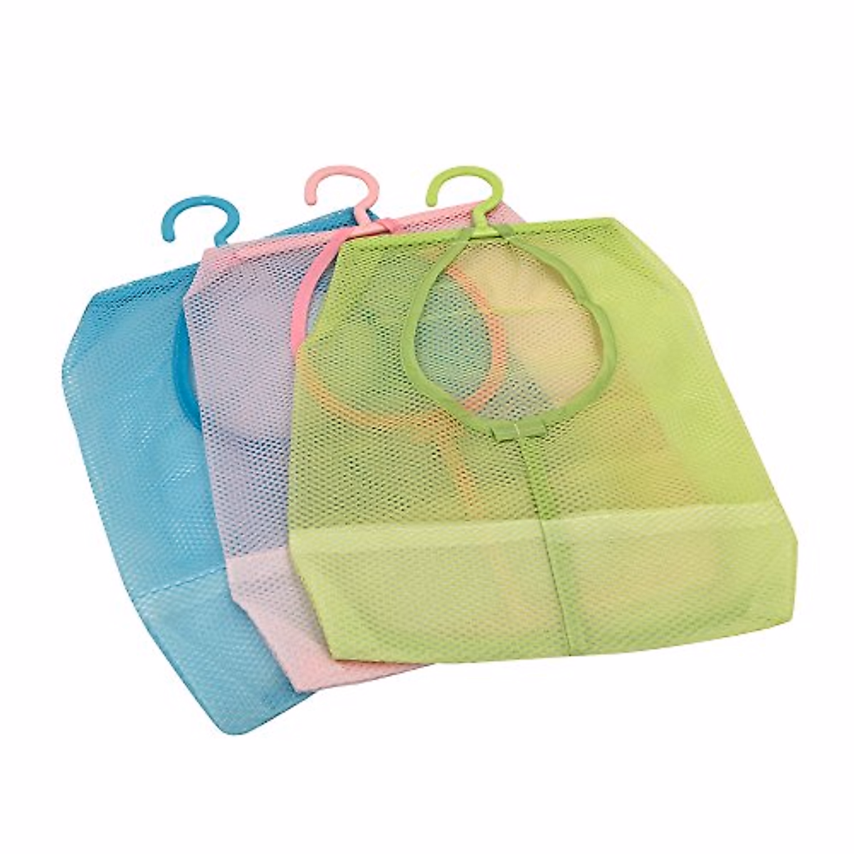 TuuTyss,Multipurpose Clothespin Bag with Hanger,Hanging Storage Mesh Bag for Home Over the Door Pack of 3