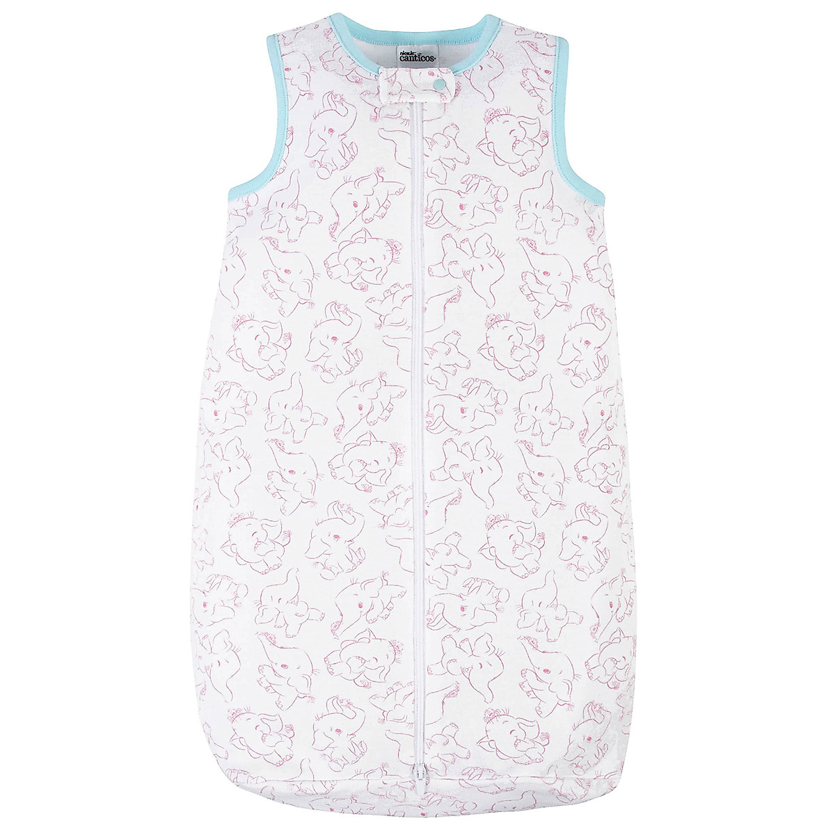 Canticos Unisex-Baby Girls' 2-Pack Wearable Sleep Bags, White, 0-6 Months