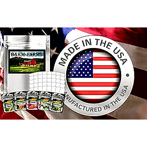 50 Vegetable & Fruit Seeds for Planting Your Outdoor & Indoor Home Seed Garden Gear. 12,500 Seeds, 50 Seed Markers, Growing Guide, & Survival Package. Gardening Heirloom Non-GMO Veggie Seed B&KM Farms