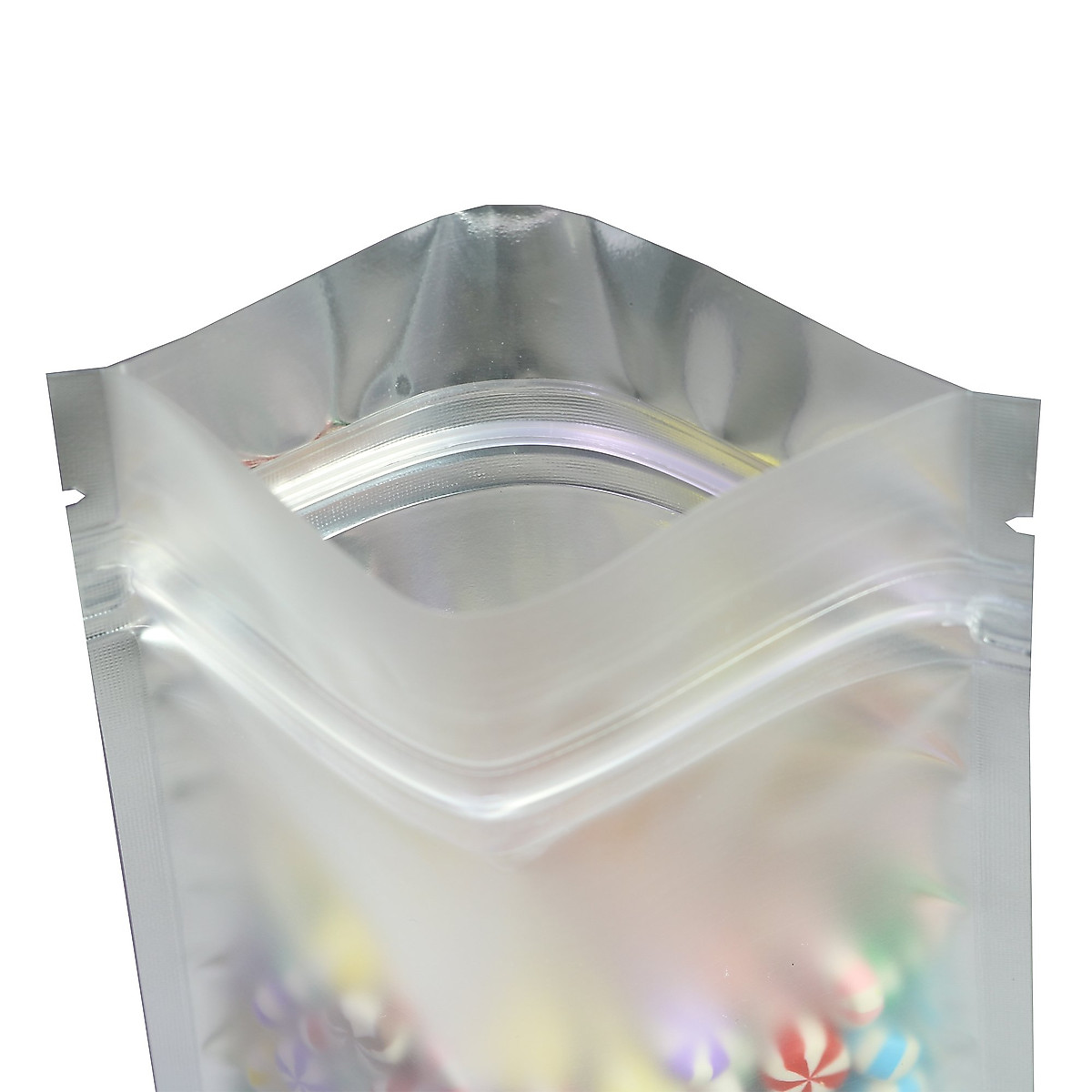 QQ Studio 100pcs Translucent Front Matte Color Foil Flat Packaging QuickQlick Bags (4" x 6", Translucent/Blue)