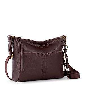 The Sak Womens Alameda Crossbody in Leather, Mahogany, One Size US