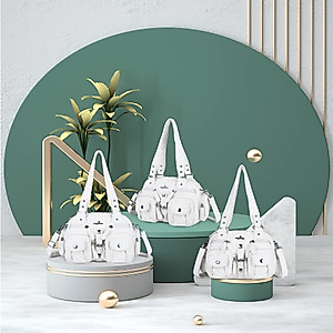 Angel Kiss Hobo Crossbody Purses for Women Shoulder Bag Multipocket Soft Hobo Purses Removable Strap Leather Handbags