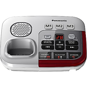 Panasonic KX-TGM450S + (2) KX-TGMA45S Digital Answering Machine with Volume Boost Control for Amplified Caller Voice Cordless Telephone-3 Handset