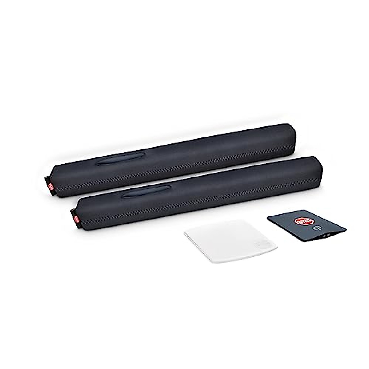 Drop Stop - The Original Patented Car Seat Gap Filler (AS SEEN ON Shark Tank) - Set of 2 and Slide Free Pad and Light