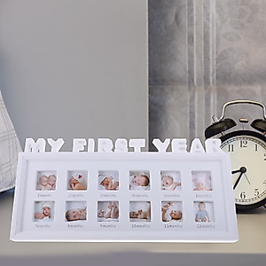 BESPORTBLE Baby First Year Photo Frame 0-12 Month Baby Pictures Baby’S First Year Photo Frame Newborn Growth Photo Frame Keepsake Frame Baby Room Decoration