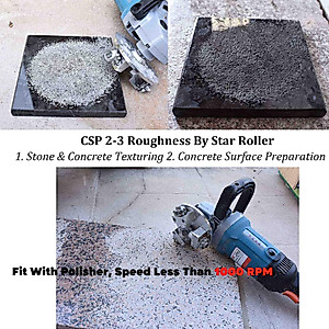 ACTINTOOL 5 Inch Tungsten Coating Removing Stone Concrete Texturing Bush Hammer For Angle Grinder And Polisher, Concrete Preparation Coating Remove Tungsten Scraper For Angle Grinder(5/8-11" Thread)