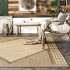 nuLOOM Shawn Bold Diamond Indoor/Outdoor Area Rug, 5' x 8', Beige