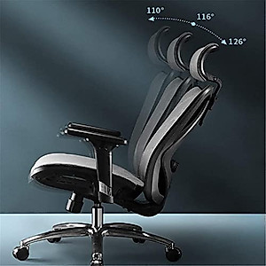 MayNuo Chair E-Sports Chair Computer Chair Ergonomic Office Chair Game Seat Work Swivel Chair Backrest Lift Chair/Black 1/One Size