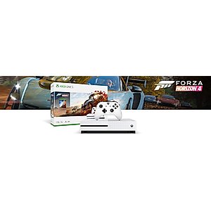 Xbox One S 1TB Forza Horizon 4 Console Bundle - Digital download of Forza Horizon 4 included - White Controller & Xbox One S included - 8GB RAM 1TB HD - Live Gold & Game Pass trials - 4K Blu-r