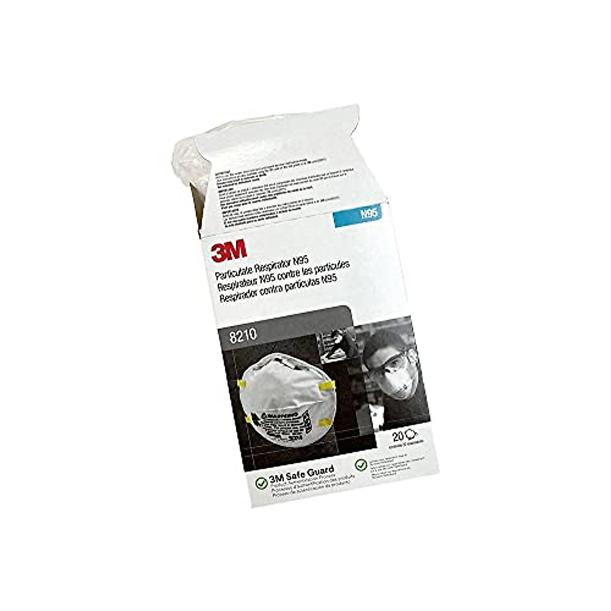 3M Oh/Esd Dust Mask W/Valve 8210 Woodworking 1 Box (20 per Box )