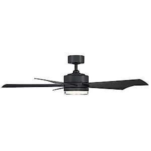 Wynd Smart Indoor and Outdoor 5-Blade Ceiling Fan 52in Bronze with 3000K LED Light Kit and Remote Control works with Alexa, Google Assistant, Samsung Things, and iOS or Android App