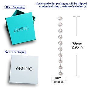 SBLING Platinum-Plated Cubic Zirconia Drop Earrings- Gifts for Women