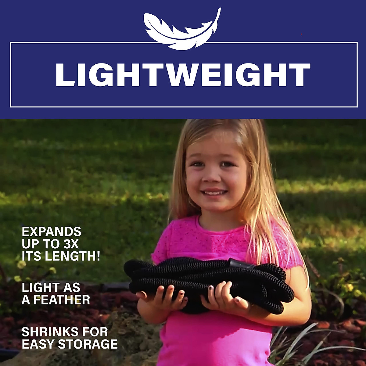 Xhose Pro Garden Hose, 100 Foot Expandable Garden Hoses, Tough & Flexible Water Hose, Lightweight, Solid Brass Fittings, Kink Free, Easy to Use & Store