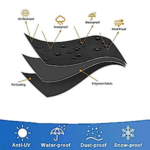XYXH Garden Furniture Covers Waterproof 42"x42"x28", Rectangle Patio Furniture Cover, Outdoor Table and Chair Set Covers, Dust Resistant Windproof Tear-Resistant Oxford Fabric Snowproof