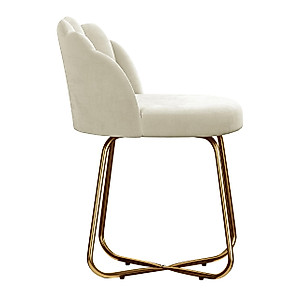 Hillsdale Catalina Vanity Stool for Make-up Rooms and Bathrooms, White