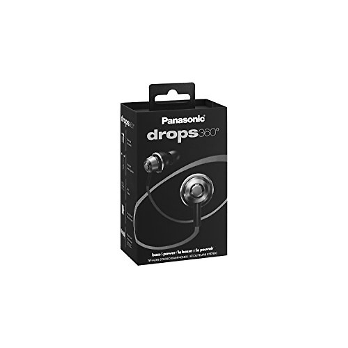 Panasonic drops360° Premium In-Ear Stereo Headphones RP-HJX5-S (Metallic Silver) Powerful Bass