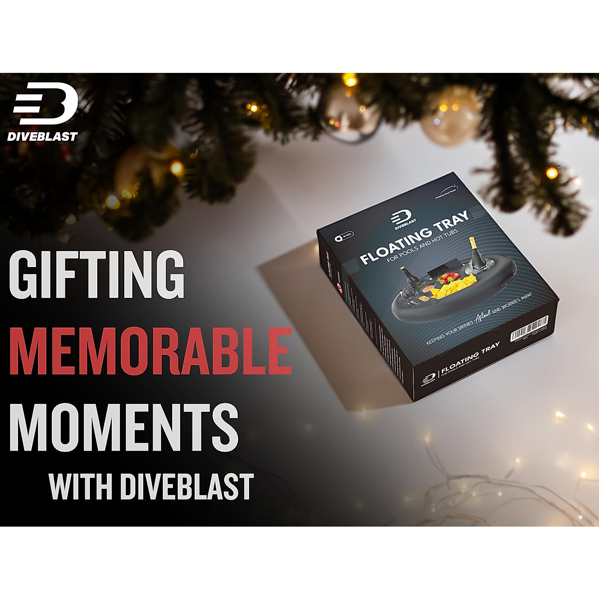 DIVEBLAST: Premium Floating Drink Holder for Pool, Hot Tub Drink Holder Floats, Swimming Pool Accessories for Adults, Drink Floaties for Pool