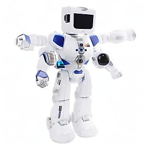Fistone RC Robot War Warrior Remote Control Smart Robots Hydro Electric Hybrid Intelligent Interactive Action Figure Early Education Kids Toy with Dancing Singing