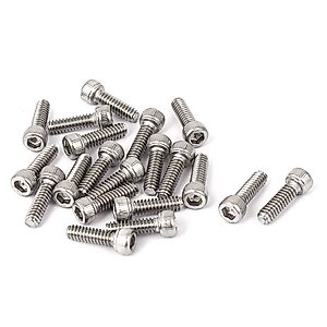 uxcell 4#-40 x 3/8 Inch 304 Stainless Steel Internal Hex Socket Cap Screws Bolts 20 Pcs