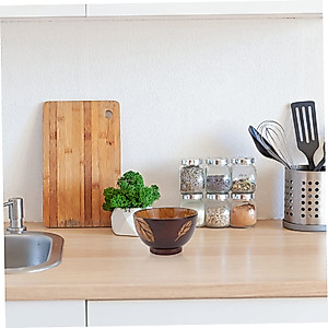 ABOOFAN 3 pcs leaves wooden bowl vegetable container pasta container rice bowls japanese Wooden Eating Bowl sushi rice bowl Wooden Salad Jujube wood Kitchen Wood Bowl Solid Wood Bowl salt