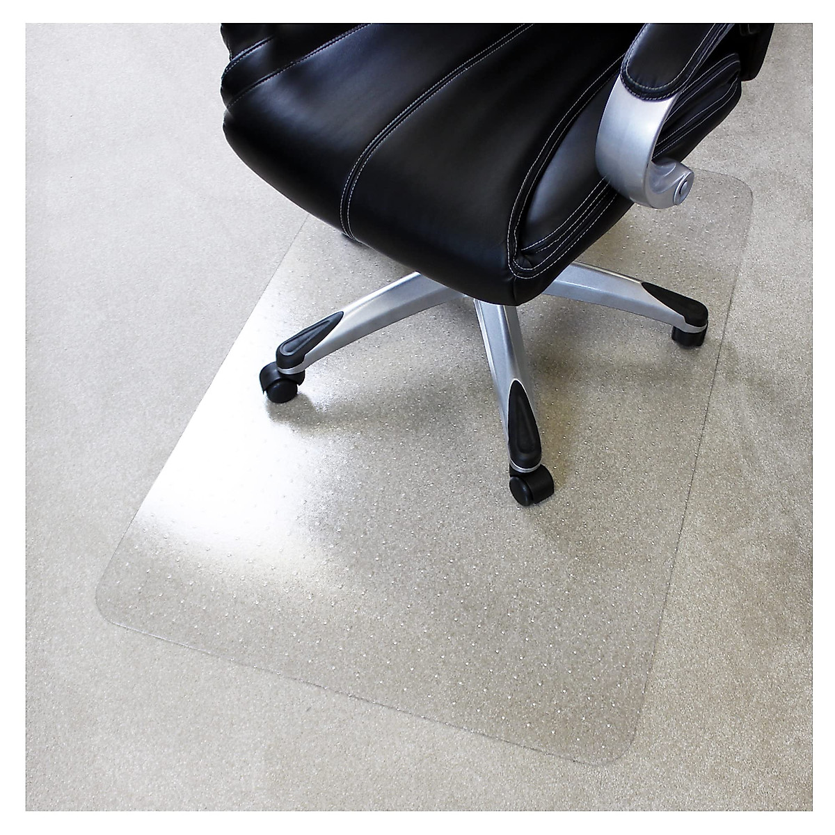 Marvelux Enhanced Polymer Eco-Friendly Office Chair Mat for Low and Standard Pile Carpeted Floors 30" x 48" | Rectangular Carpet Protector, Transparent | Shipped Flat | Multiple Sizes