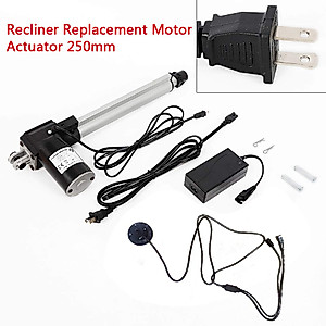 LEYSRIS 24VDC Electric Recliner Motor Replacement Kit, 1000 N Push 1000 N Pull 250mm Recliner Motor Linear Actuator for Recliner Lift Chair Linear Actuator Motor