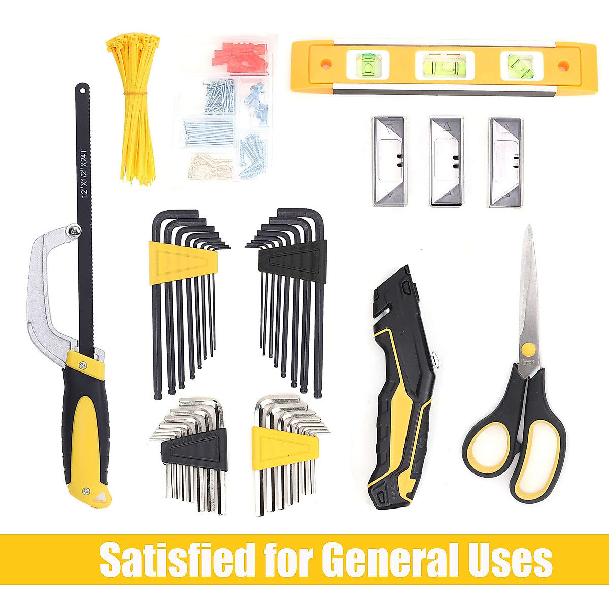 TOPLINE 467-Piece Household Home Tool Sets for Mechanics, 16-Inch Tool Bag with Heavy Duty Home Tool Kit Included, Tool Sets for Men, Tool Kits for Home General Maintenance, Basic Applications