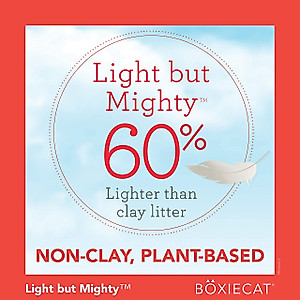 Boxie® Air Extra Strength 35 Day Odor Control Clumping Cat Litter, 6.5lb Boxiecat 99.9% Dust Free Plant-Based Kitty Litter