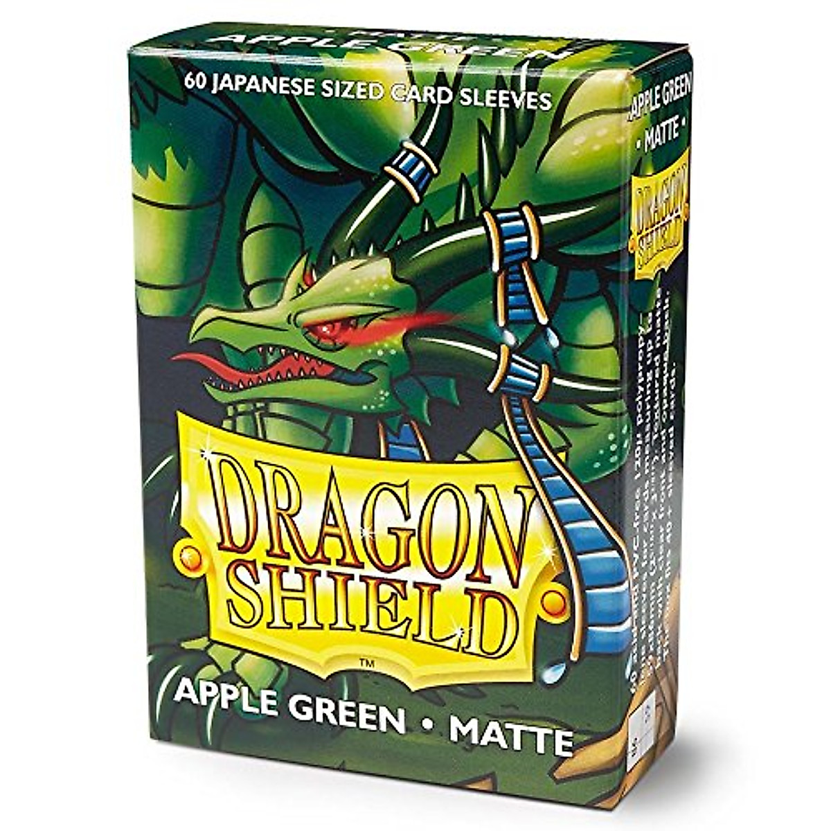 Dragon Shield Bundle: 2 Packs of 60 Count Japanese Size Mini Matte Card Sleeves - Matte Apple Green