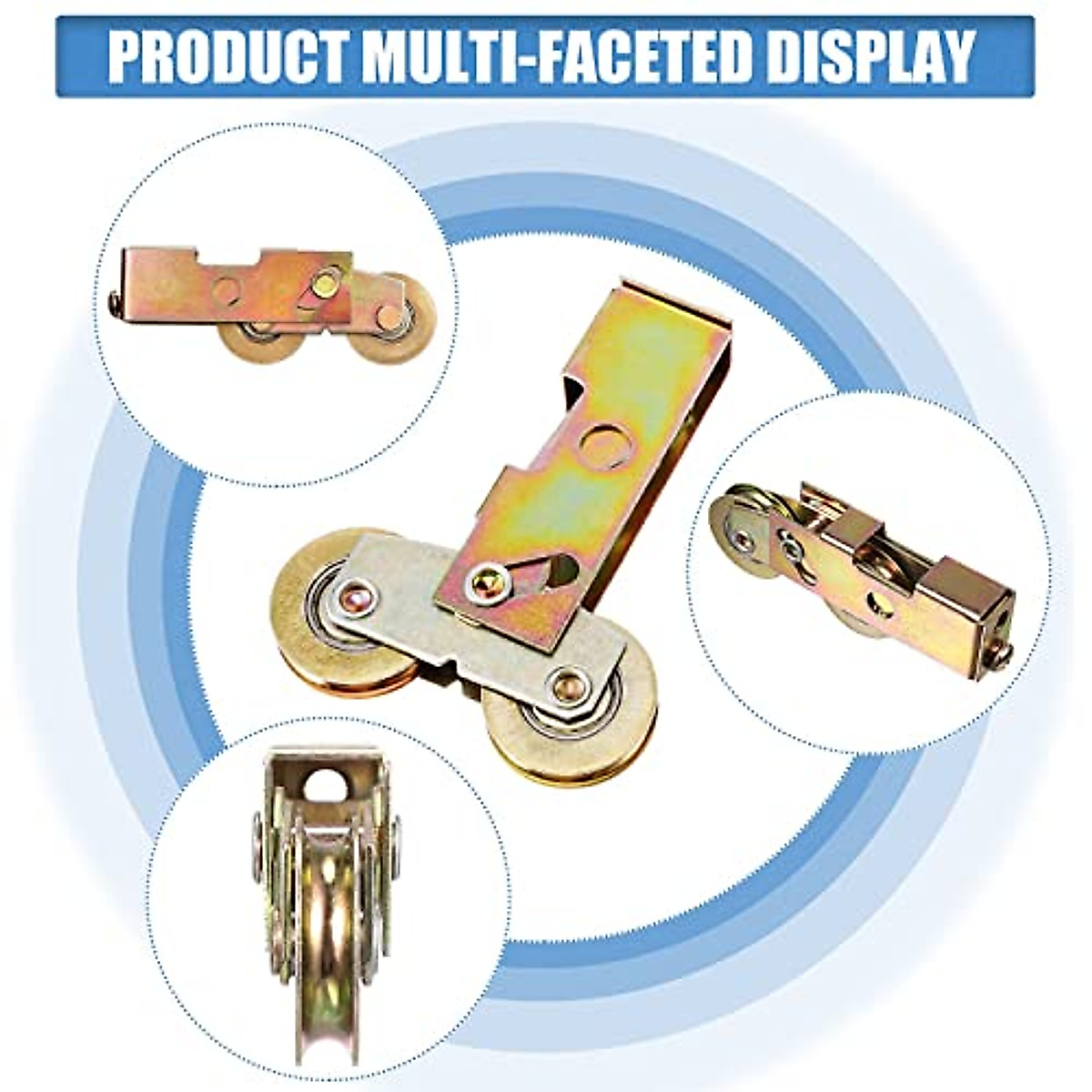 Sliding Patio Door Rollers 1-1/4 Inch Sliding Door Tandem Roller Assembly Sliding Glass Door Rollers Replacement Sliding Door Wheel Replacement, for Sliding Glass Door Screen Door Gate Window (2 Pack)