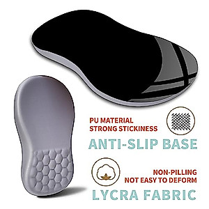 KUOSGM Ergonomic Mouse Pad Wrist Support with Gel Massage Bump Design, Carpal Tunnel Pain Relief Wrist Rest Mousepad, Memory Foam Wrist Pad for Wireless Mouse & Desk (12x8 inch,Mid Grey)