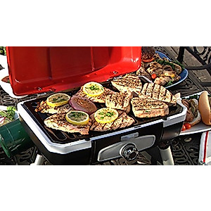 Cuisinart CGG-180T Portable, 17.6 x 18.6 x 11.8-Inch, Petit Gourmet Tabletop Gas Grill, Red