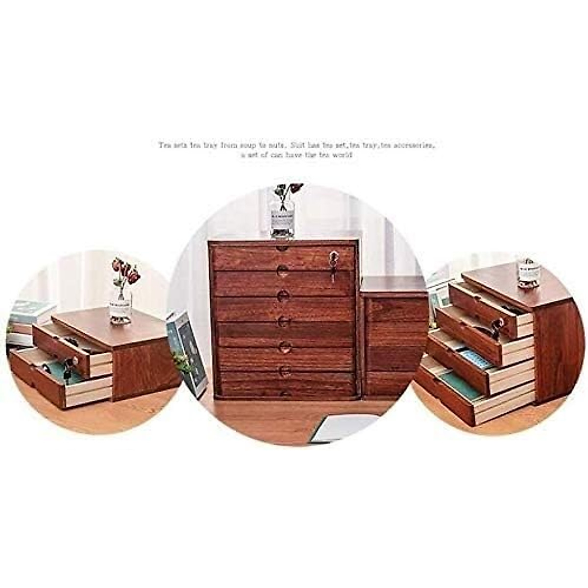 Filing Cabinets, Filing Cabinets Letter Tray Data File Cabinet with Lock Office Desktop Storage Box Sundries Finishing Box Frame Shelf Solid Wood 2 Small Chest of Drawers Put A4 Paper Filing Cabinets