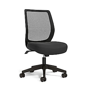 Union & Scale Un59378 Essentials Mesh Back Fabric Task Chair, Black