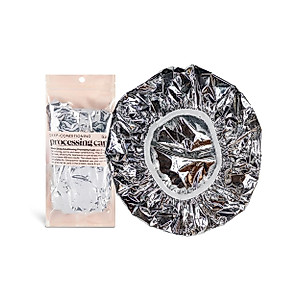 Kitsch Aluminum Foil Hair Heat Cap for Deep Conditioning - Reusable Heating Cap for Deep Conditioner, Tin Foil Hat & Deep Conditioning Heat Cap for Hair Treatments, Processing Cap for Hair, Foil Cap