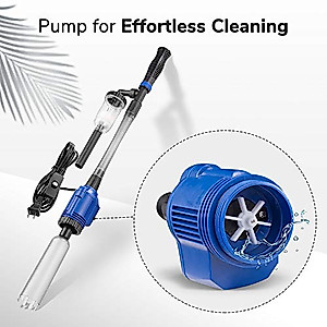 Yescom AquaBasik Electric Aquarium Fish Tank Sand Gravel Cleaner Automatic Water Changer Extendable Tube Syphon Filter Pump Vacuum