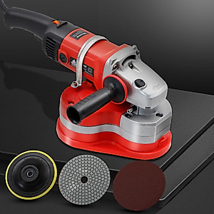 HTAXSCC Electric Diamond Polisher Machine with 3pcs Diamond Concrete Grinding Wheels for Polishing and Cleaning Stone Concrete Surface, Cement, Marble, Rock, Granite, and Thinset Removing