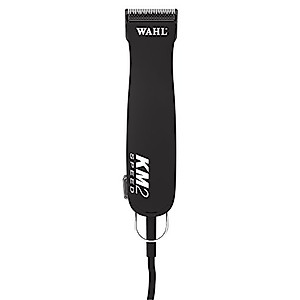 Wahl Professional Animal KM2 2-Speed Pet, Dog, and Horse Clipper Kit (#9757-200), Black