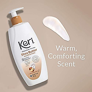 Keri Whole Body Therapy Original Shea Butter Lotion, Continuous Moisturization, 3 Essential Moisturizers (Vitamin E, Aloe and Sunflower Seed Oil) 15 oz.