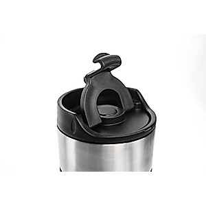 French Press Mug for Travel, Stainless Steel Travel Coffee and Tea Press, Hot or Cold Brew, Ideal Personal Mug for Travel, Car, Office, Camping, 15oz (Metallic Gray)