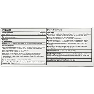 Perrigo 2.5% Benzoyl Peroxide Acne Treatment Gel 60gm Tube