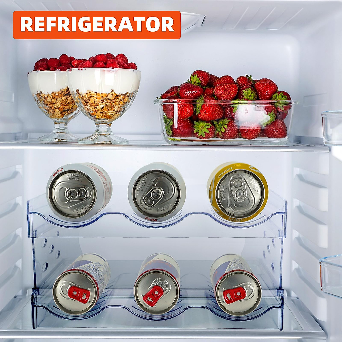 GLDDAO Water Bottle Organizer,Stackable Water Bottle Organizer for Cabinet,Tumbler Travel Mug Holder,Wine Drink Srack for Kitchen Countertop Freezer Pantry Organizers and Storage (12 Bottles)