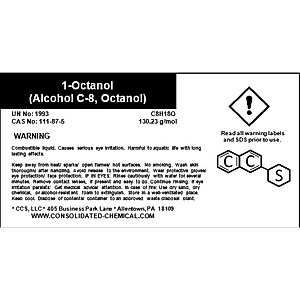 1-Octanol (Alcohol C-8, Octanol) High Purity Aroma Compound 30ml (1oz)