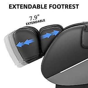 iRest SL Track A303 Massage Chair Recliner, Full Body Massage Chair with Zero Gravity, Airbags, Heating, and Foot Massage (Black)