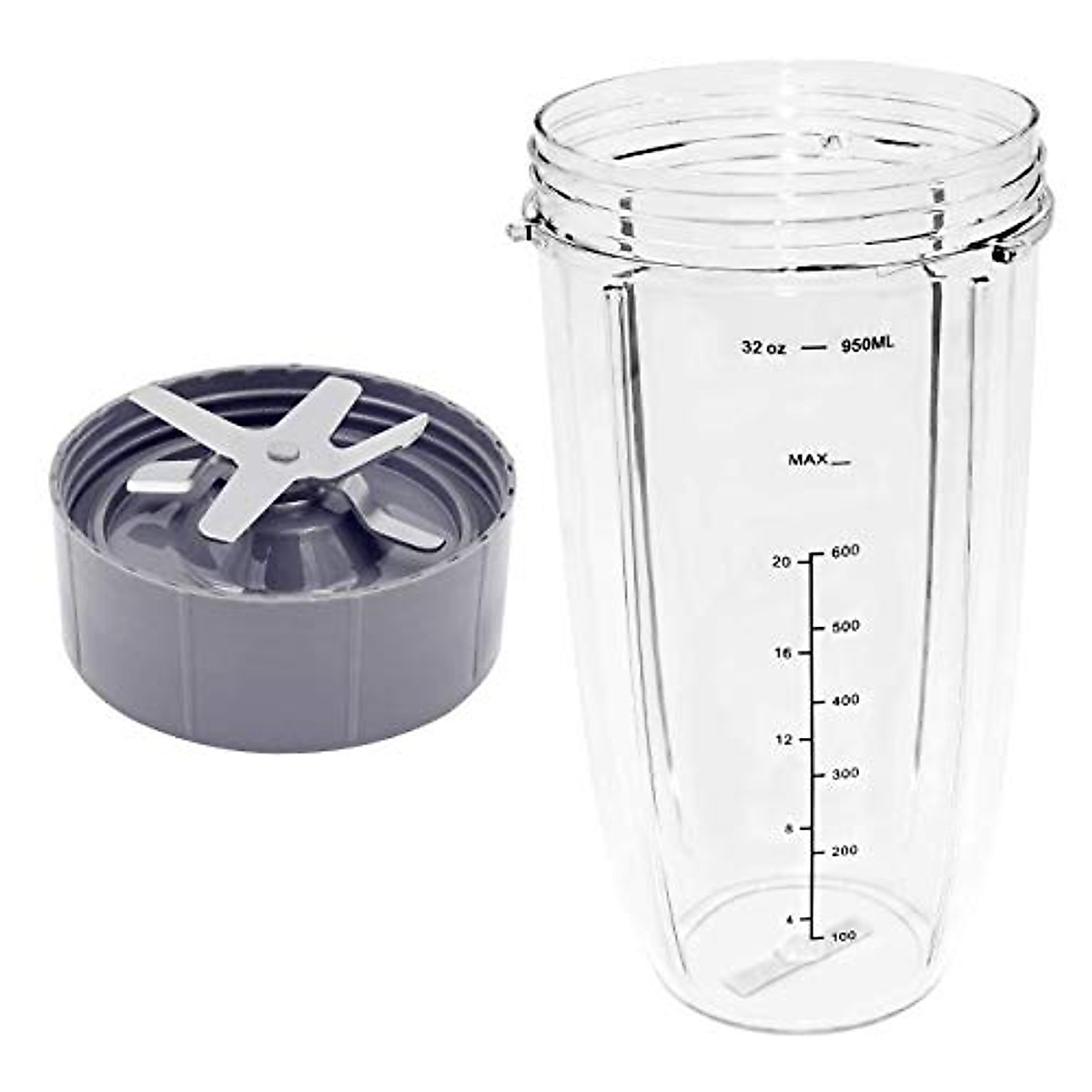 Blender Cup and Blade Replacement, 32 Oz Cups and Extractor Blade for Nutribullet Blender 600W/ 900W Models for NutriBullet Blender Blade Replacement Parts