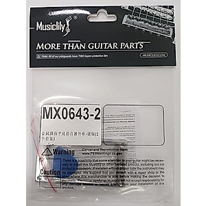 MusiclilyMetal Flat Humbucker Pickup Mounting Ring Set Humbucker Pickup Frame Replacement for Electric Guitar, Chrome (Pack of 2)
