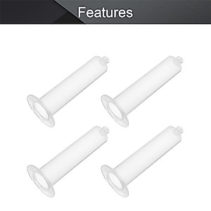 Utoolmart Air Distribution Tube, Adhesive Syringes Tube Sleeve, Glue Liquid Cartridge Dispensing Syringe Barrel, 30cc Plastic Syringe Dispensing, with Piston, Transparent, 4 Pcs